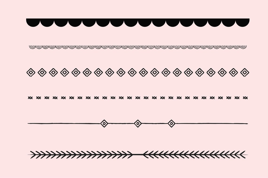Hand-drawn Simple Borders (svg, Png, Ai, Eps) (digital Download) - Etsy