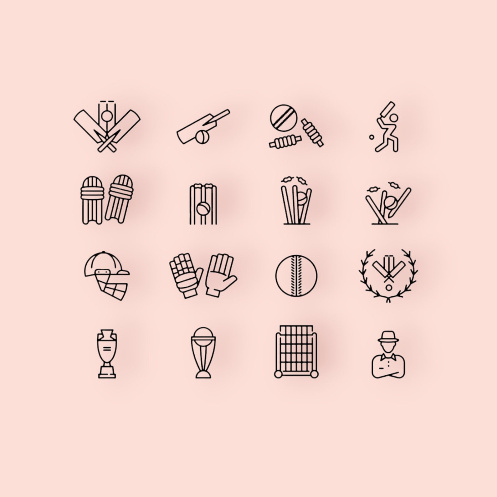 Cricket Symbols Clipart SVG | High Quality Cricket Laser Cutting File ...