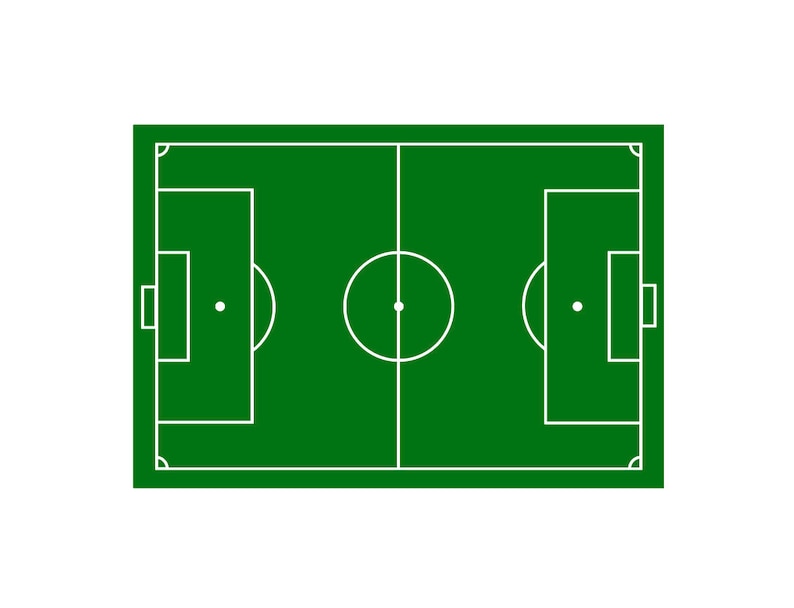 Soccer Field Template SVG | Football Clipart, Laser Cut File (digital ...