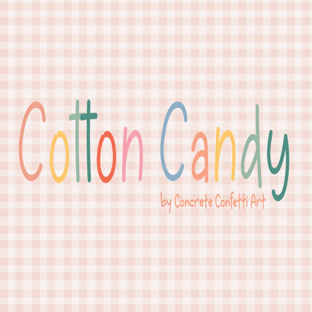 Cotton Candy Fun & Quirky Handwritten Font TF OTF Playful Procreate ...