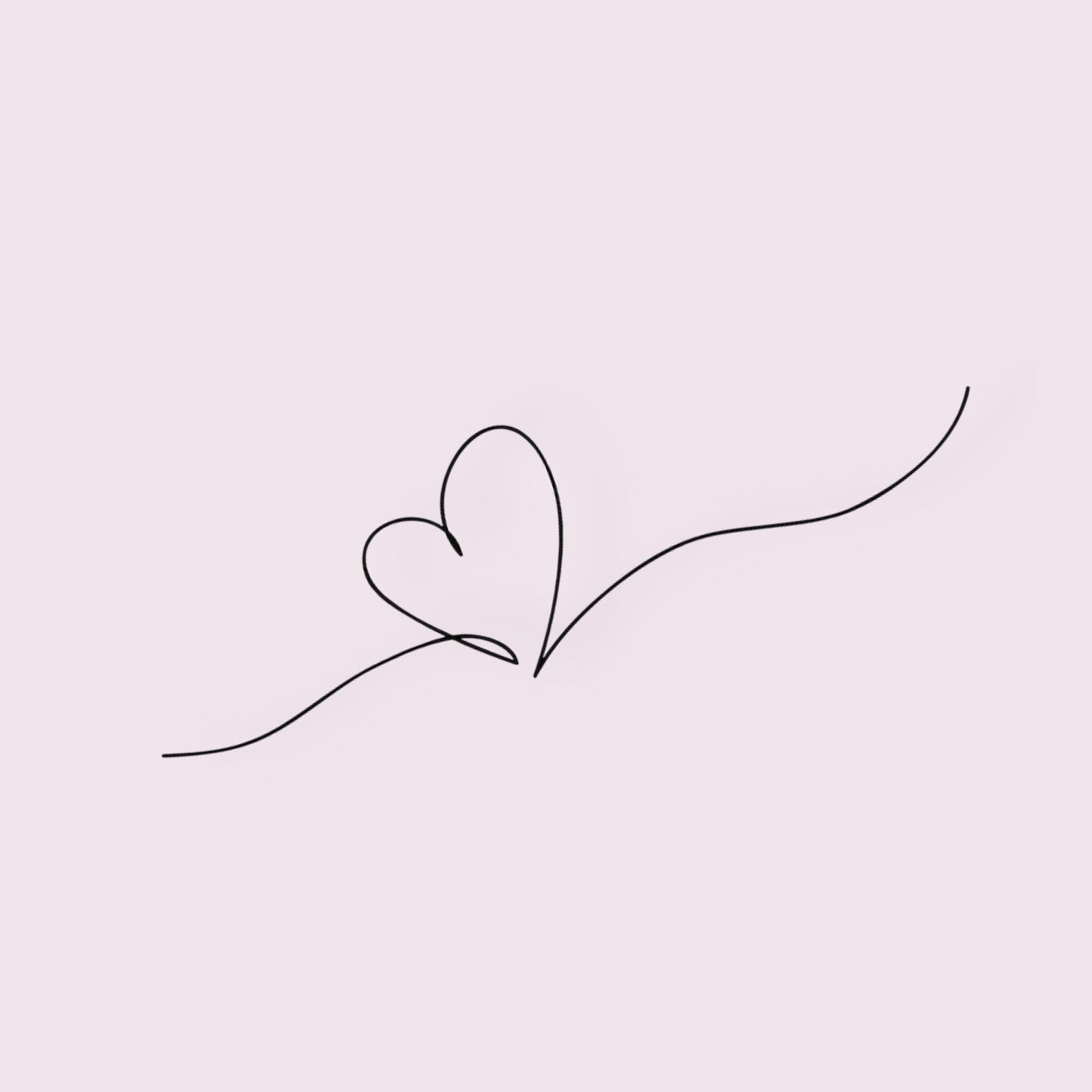 Line Heart SVG Clip Art | High Quality Hand Drawn Template Bundle PNG ...