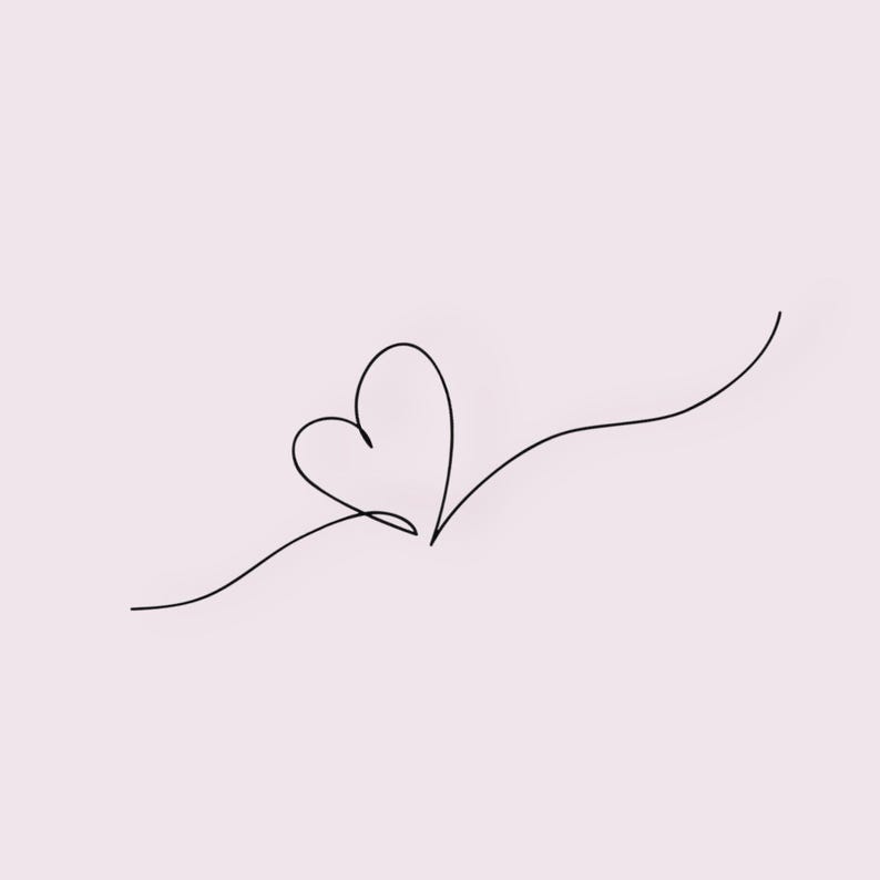 Line Heart SVG Clip Art | High Quality Hand Drawn Template Bundle PNG ...