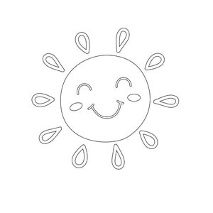 Smiley Face Sun Clipart: SVG, Cricut, Laser Cut File (digital Download ...