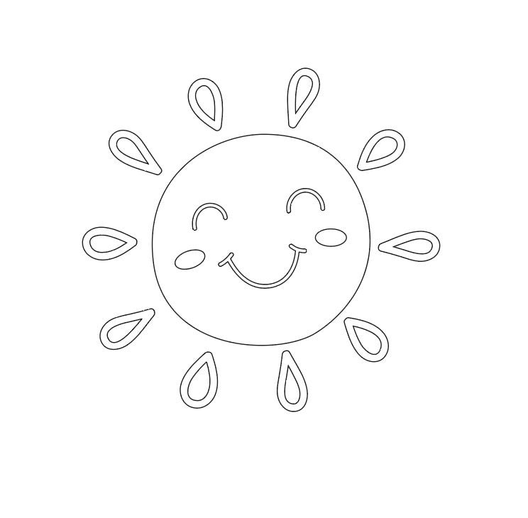 Smiley Face Sun Clipart: SVG, Cricut, Laser Cut File (digital Download ...