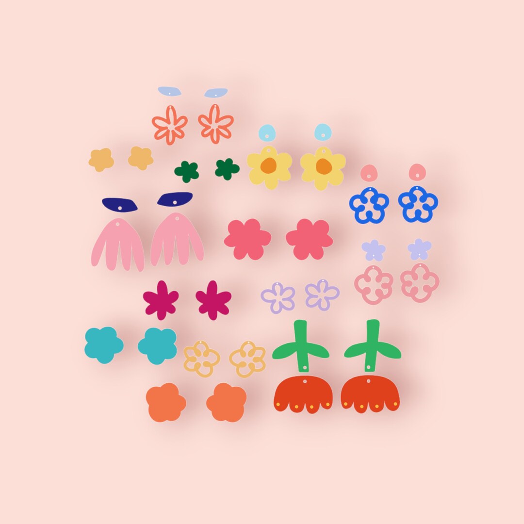 Earring SVG Template Bundle – Laser Cut Files, DIY Jewelry (digital ...
