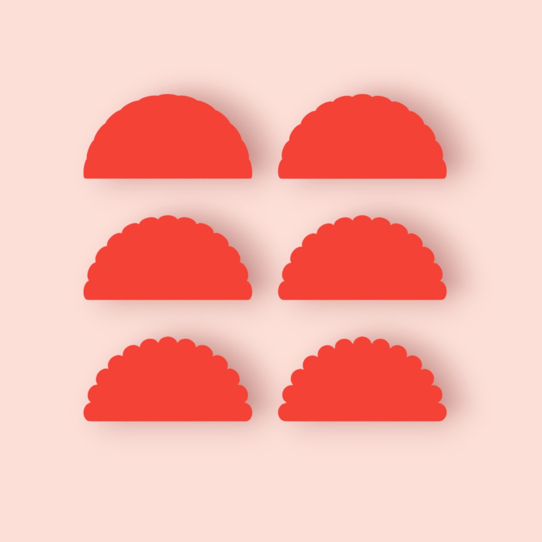 Half Scallop Template Files | Laser Cutting File | Cricut File ...