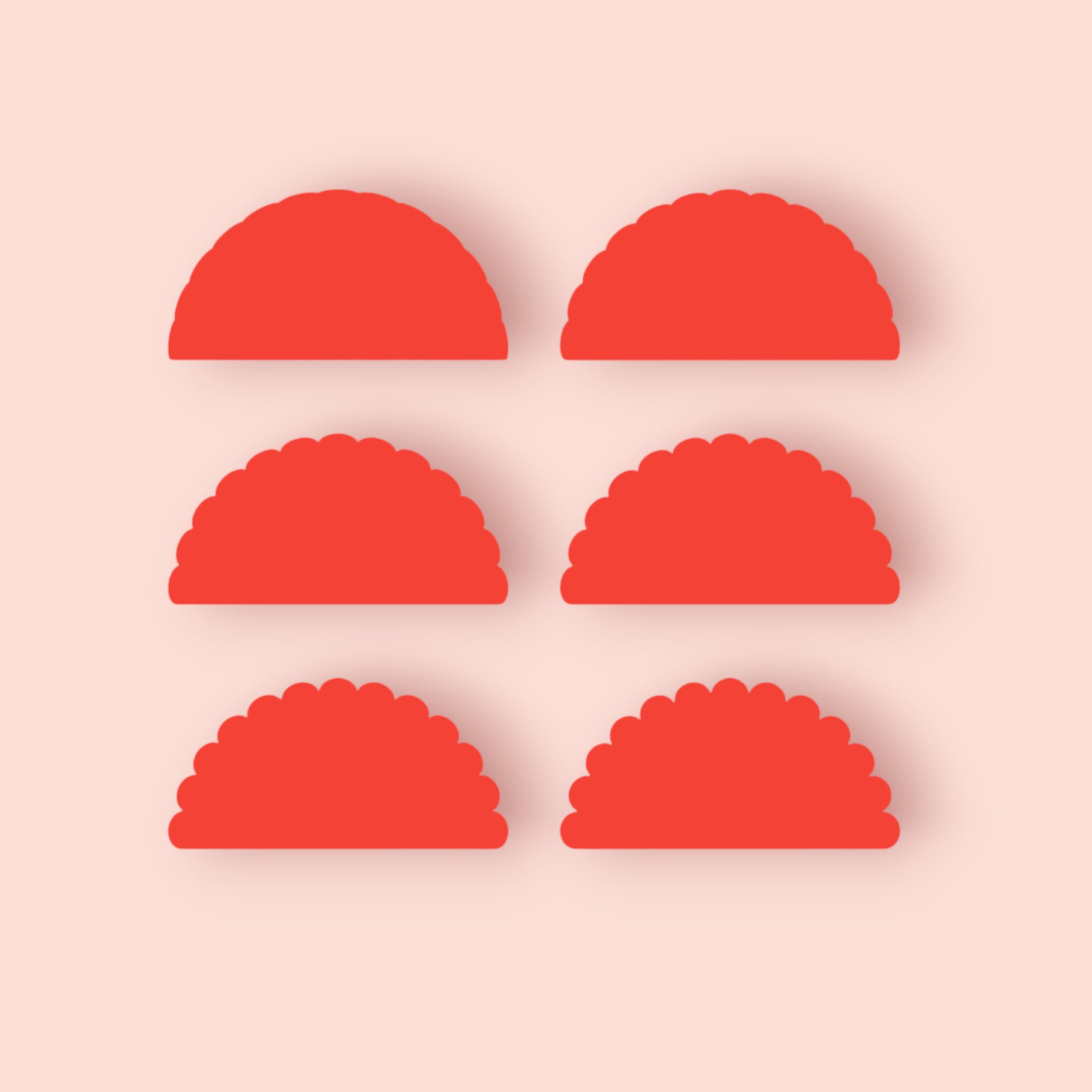 Half Scallop Template Files | Laser Cutting File | Cricut File ...