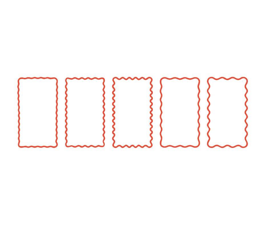 Cute Wavy Outline Border | High Quality Template SVG File | Hand Drawn ...