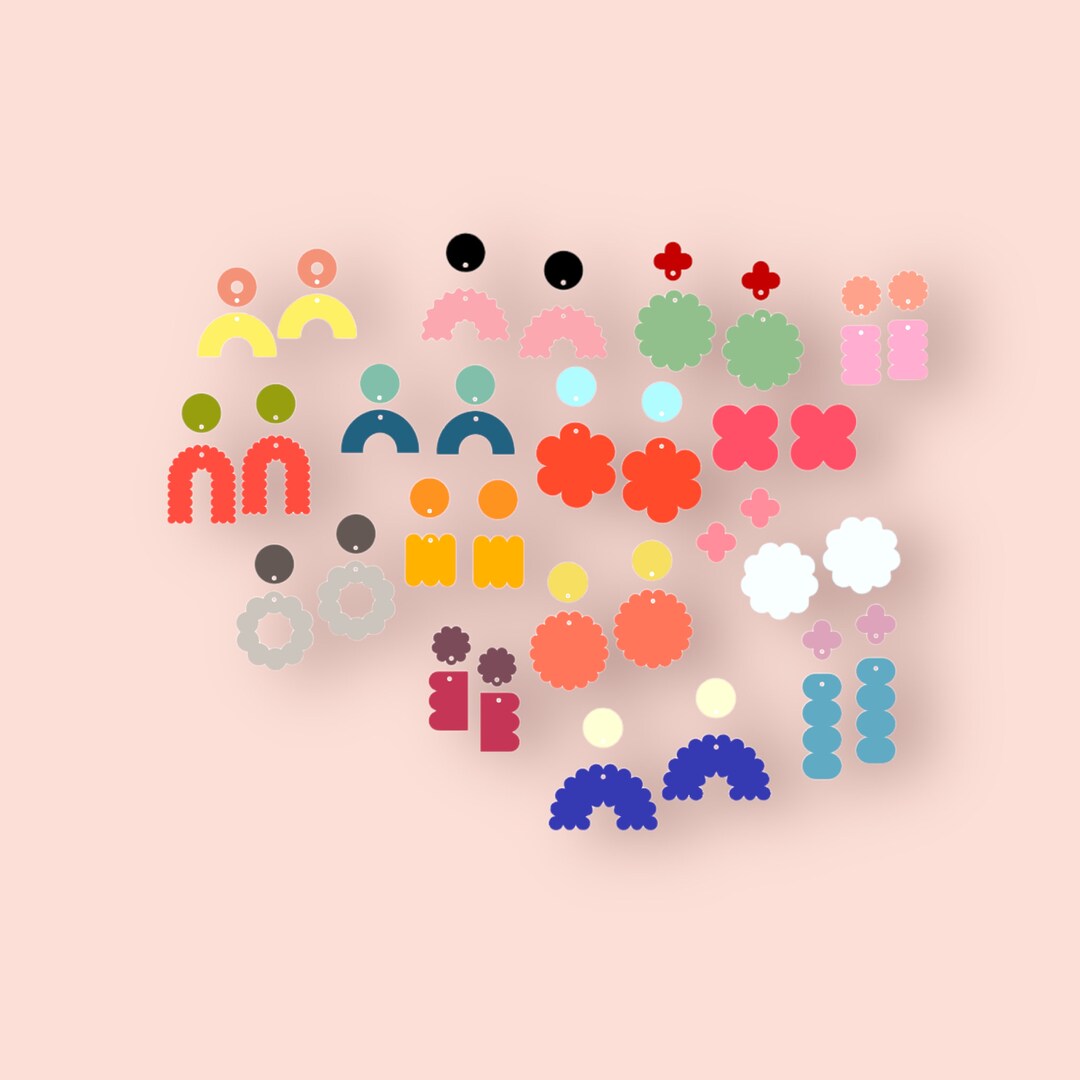 Frilly Earring Digital File | High Quality Earring Template SVG | Laser ...