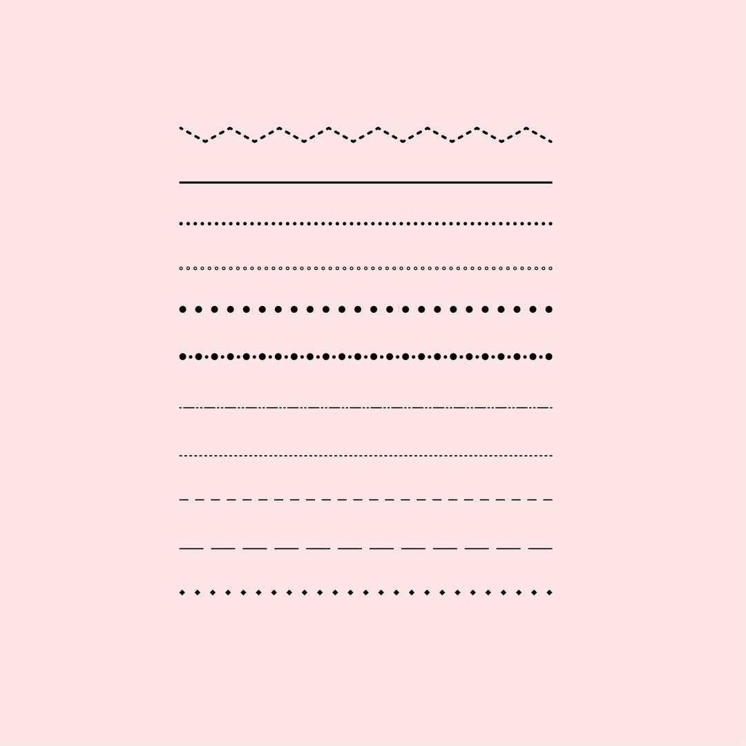 Dot Dash Border | High Quality Template SVG File | Hand Drawn PNG | Dot ...