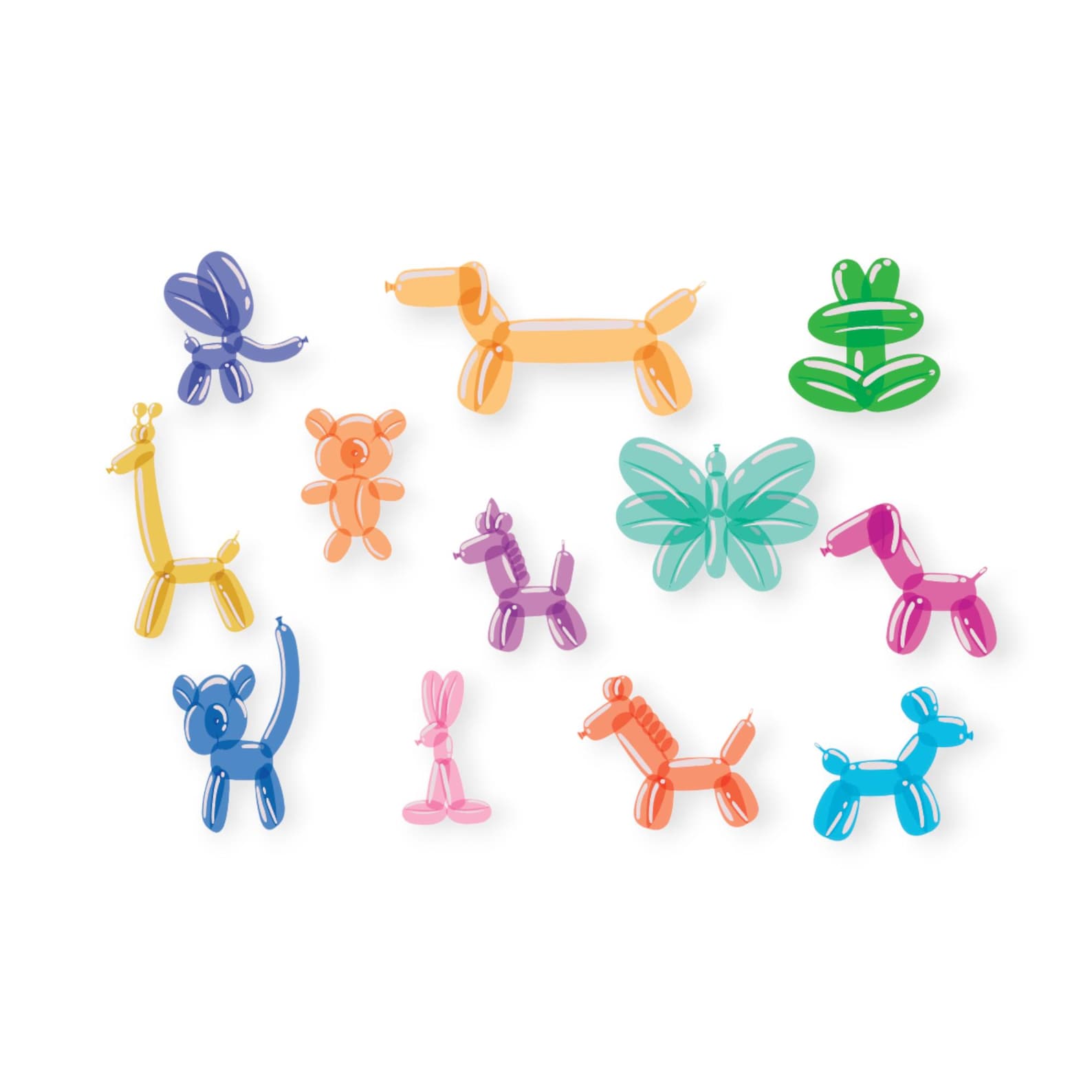Balloon Animal Clip Art Template File | High Quality Clipart File ...
