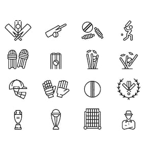Cricket Symbols SVG Cricket PNG Cricket Bat Cricket Stumps Cricket ...