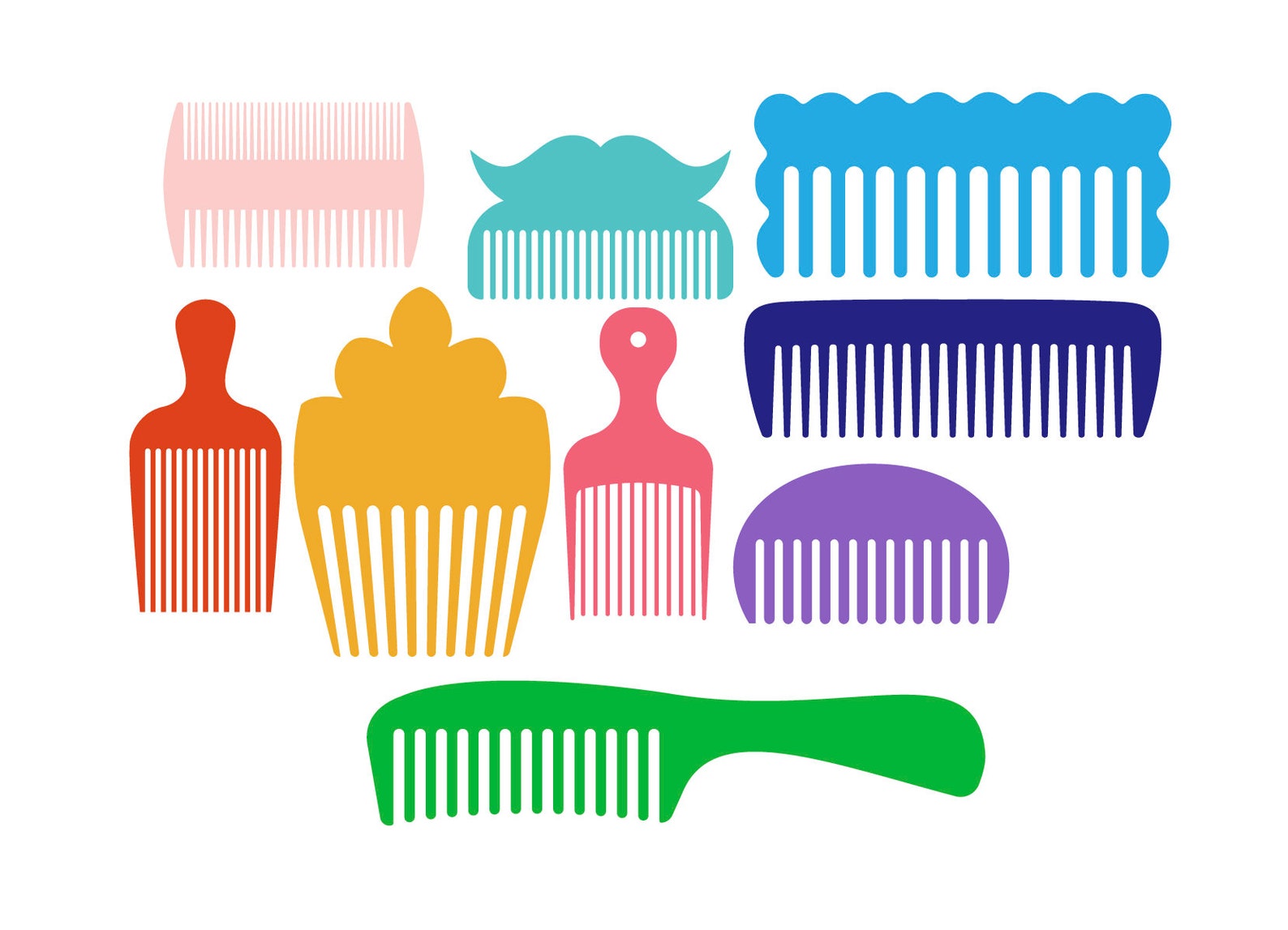 Combs Template File | High Quality Laser Cutting Comb SVG File | Cricut ...