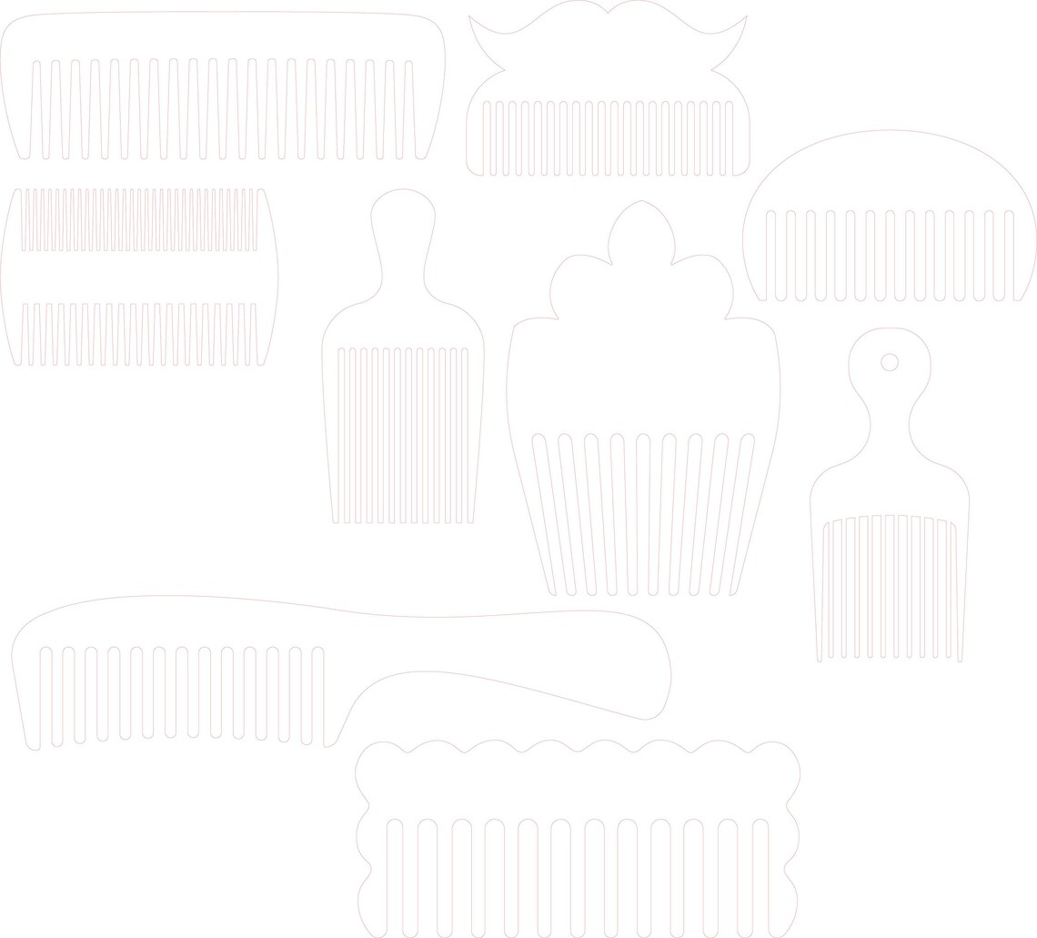 Laser Cut Hair Comb Template: SVG, Cricut, DIY Design (digital Download ...
