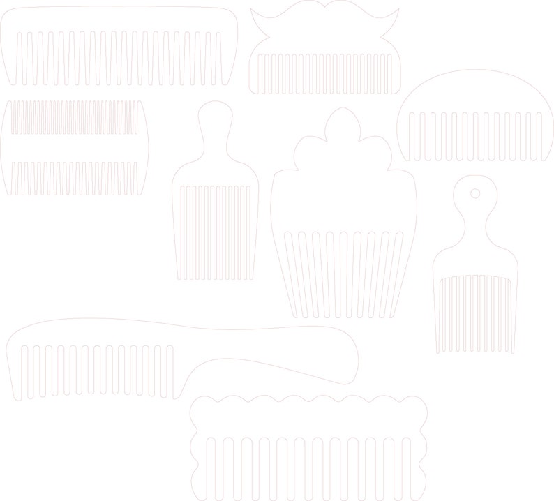 Laser Cut Hair Comb Template: SVG, Cricut, DIY Design (digital Download ...