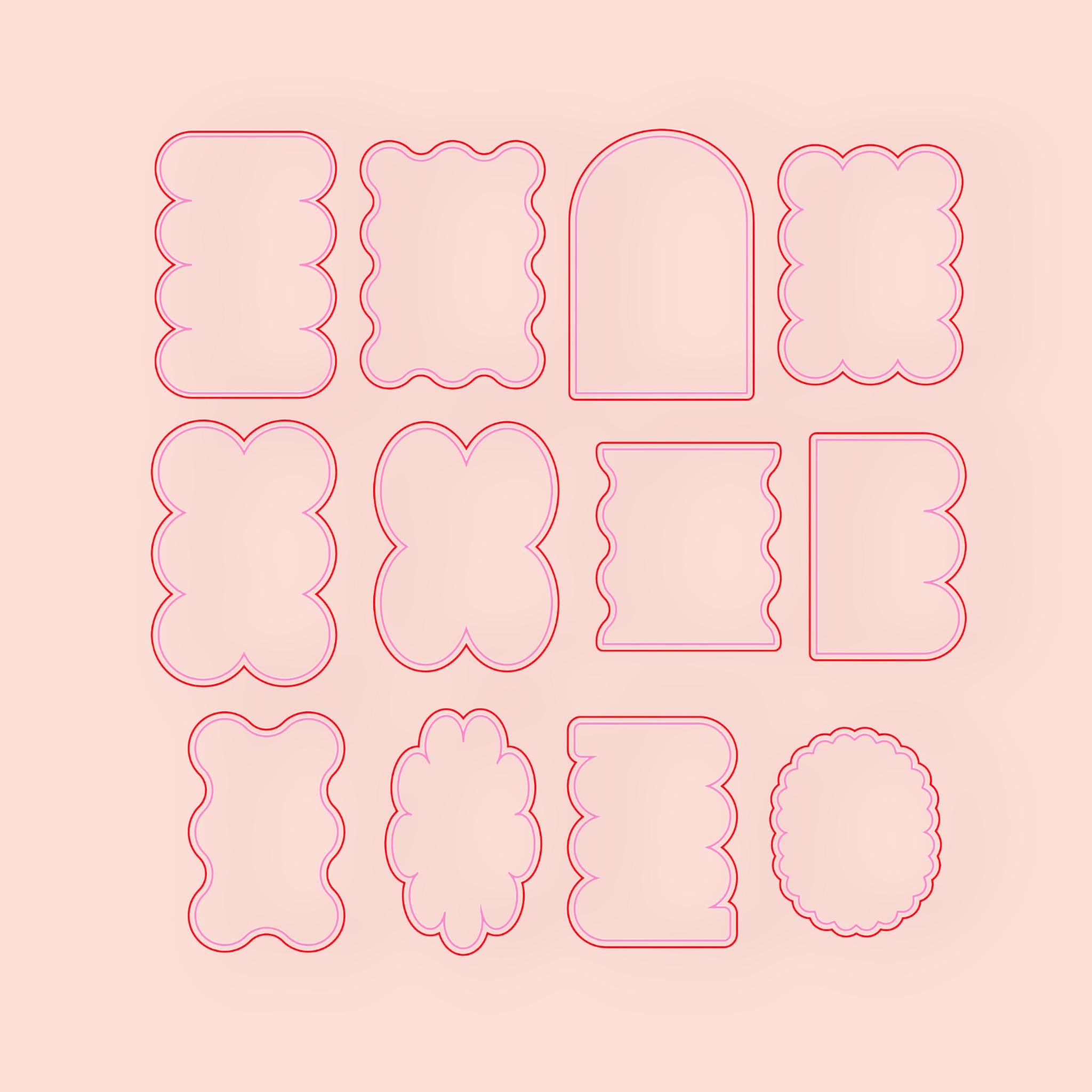 Wavy Border Outlines (svg, Png, Ai, Eps, Pdf, Jpg) - Etsy