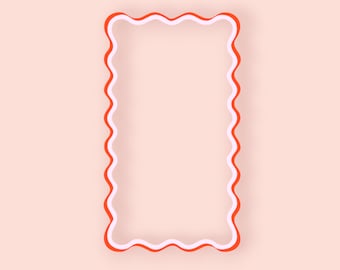 Cute Wavy Outline Border High Quality Template SVG File Hand Drawn PNG ...