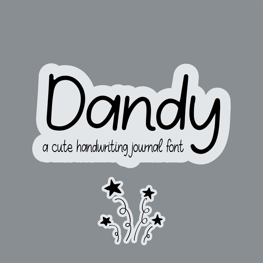 Dandy Fun & Quirky Handwritten Font TFF OTF Playful Font Procreate ...