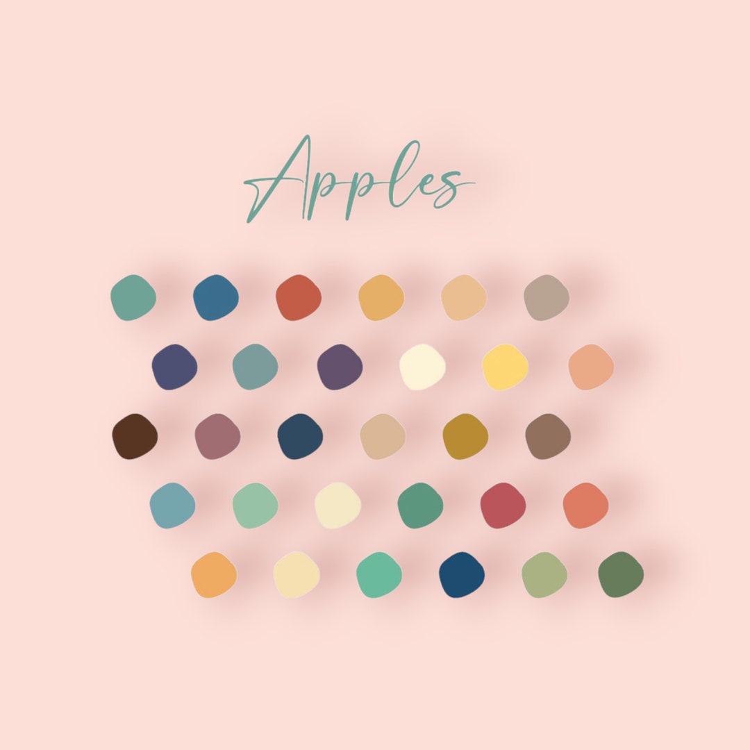 Apples Color Palette: 30 Swatch Set for Adobe Illustrator (ASE File) - Etsy