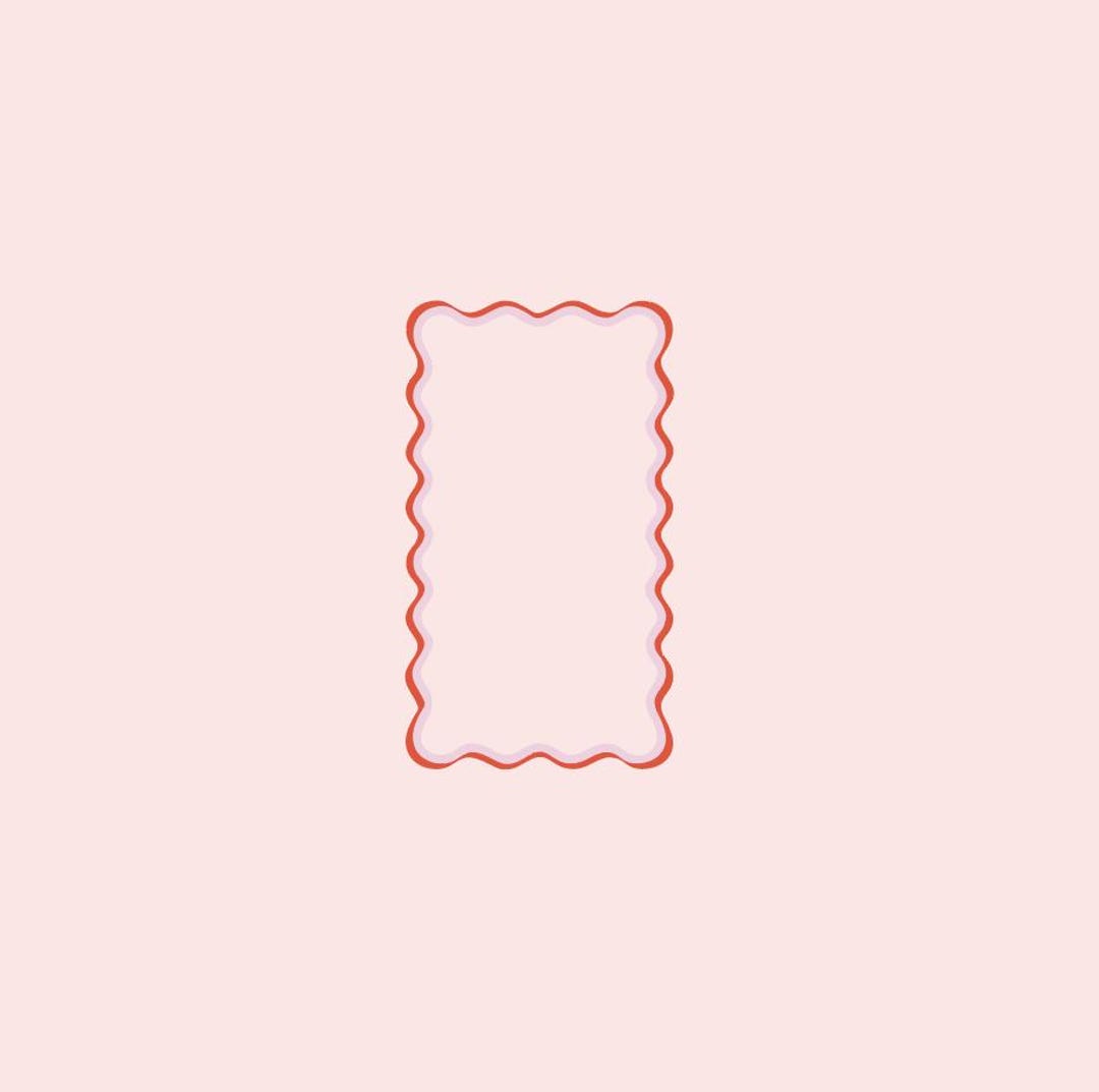 Red and Pink Wavy Border: Hand Drawn Invitation Template (SVG, PNG) - Etsy