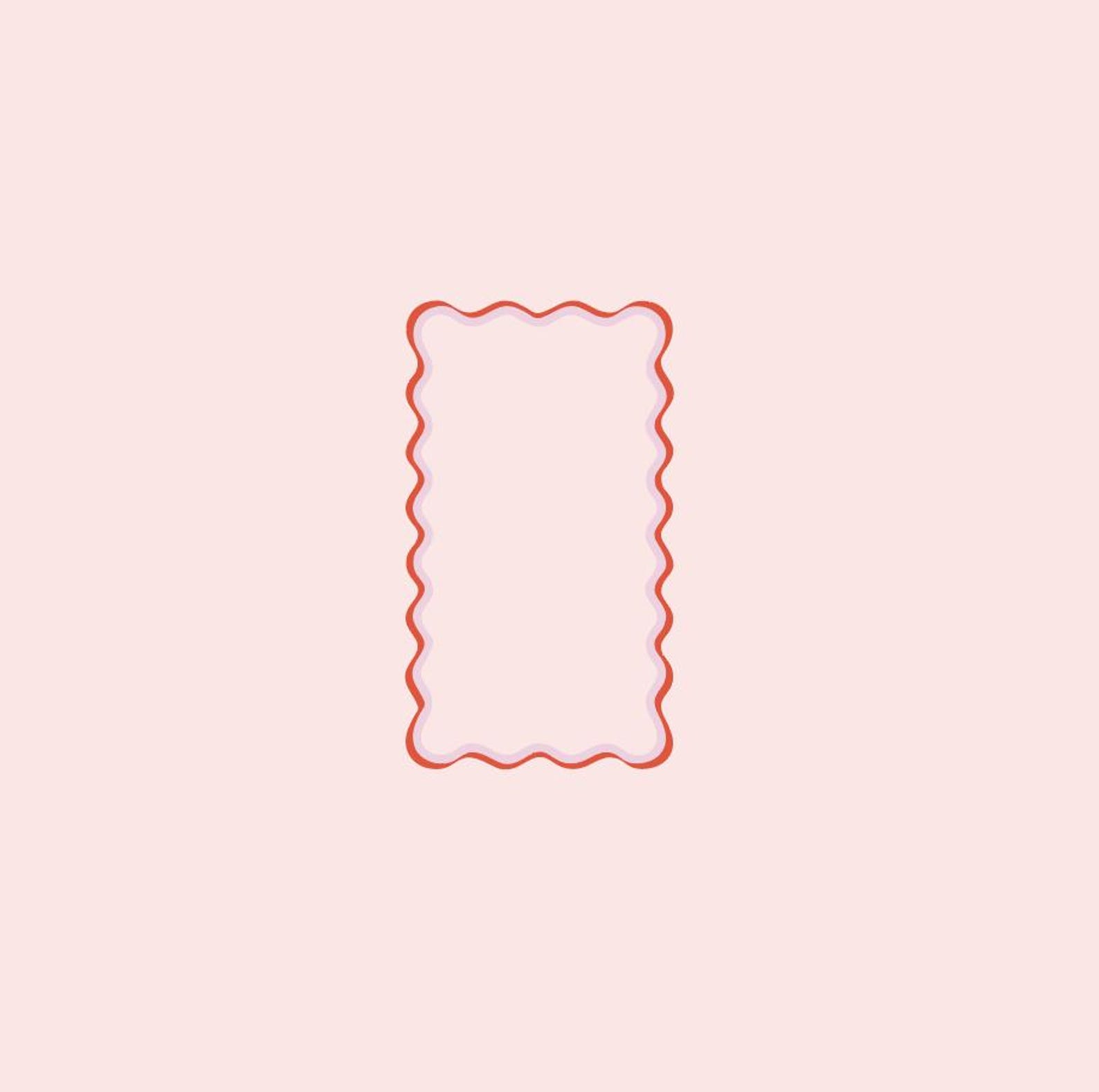Red and Pink Wavy Border: Hand Drawn Invitation Template (SVG, PNG) - Etsy