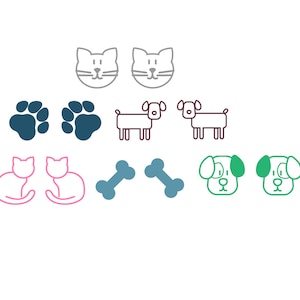 Earring SVG Template Bundle – Pet Designs, Laser Cut Files (digital ...