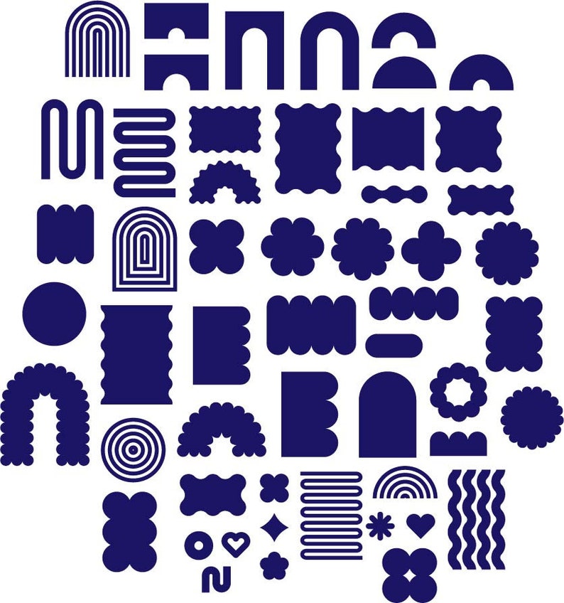 Arch & Frill Shapes SVG Clipart: Laser Cut Invitation Templates ...