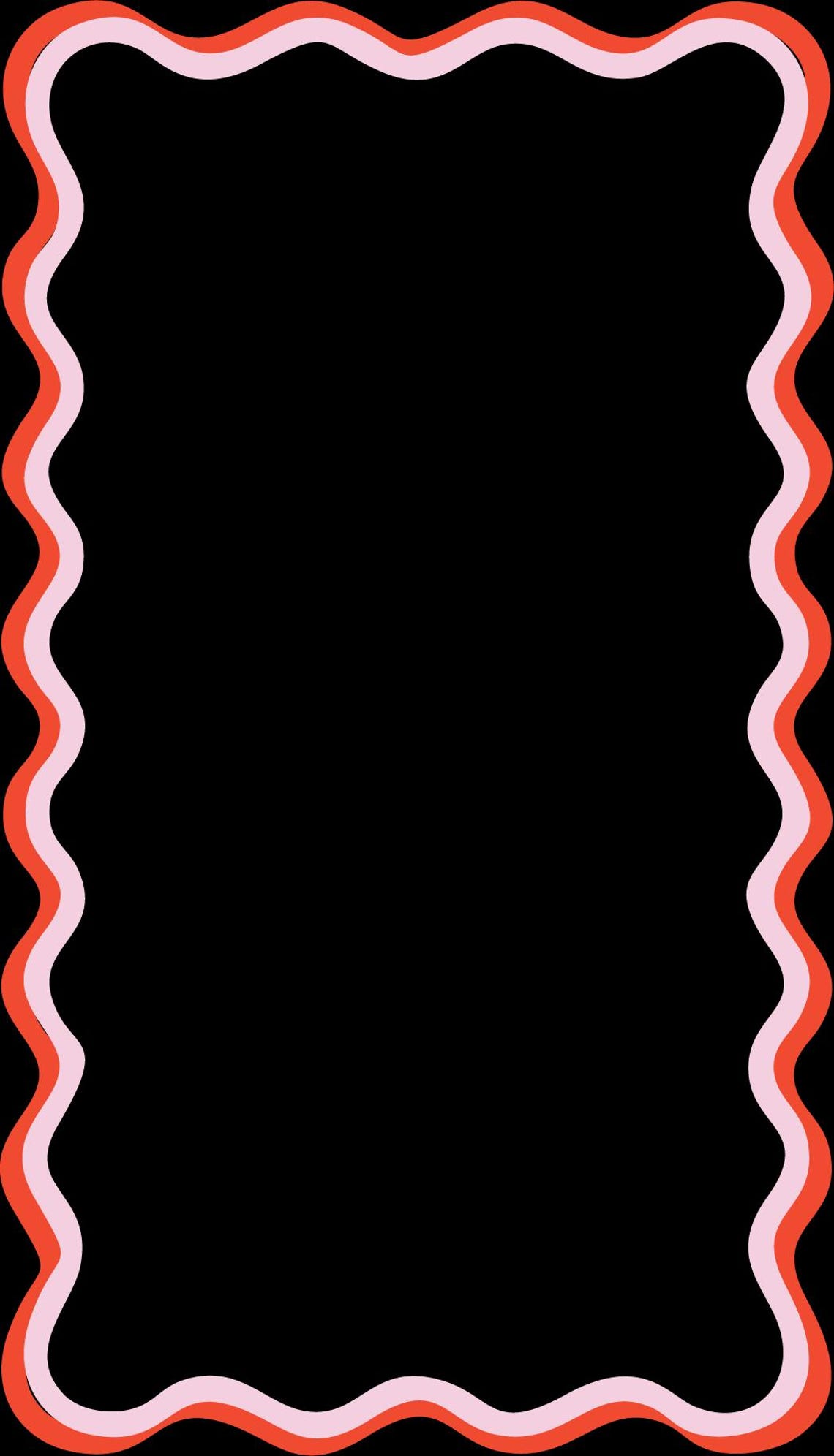 Red and Pink Wavy Border: Hand Drawn Invitation Template (SVG, PNG) - Etsy