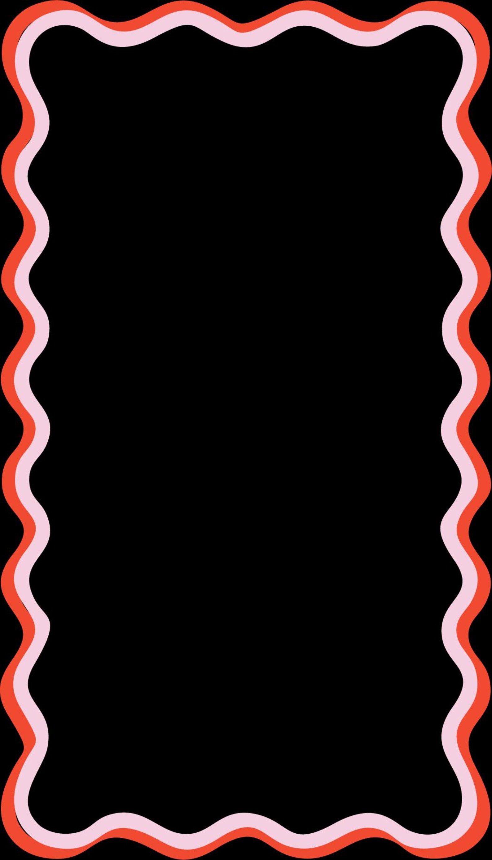 Red and Pink Wavy Border: Hand Drawn Invitation Template (SVG, PNG) - Etsy