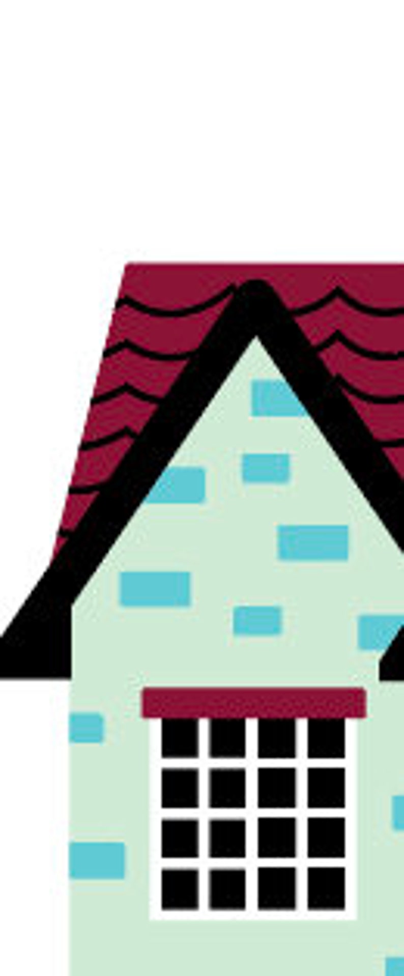 Simple Houses Clipart Template File | Cricut File | Clip Art | SVG File ...