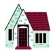 Simple Houses Clipart Template File | Cricut File | Clip Art | SVG File ...