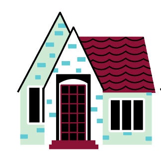 Simple Houses Clipart Template File | Cricut File | Clip Art | SVG File ...