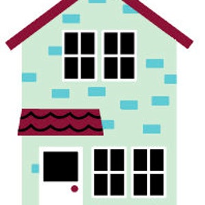 Simple Houses Clipart Template File | Cricut File | Clip Art | SVG File ...