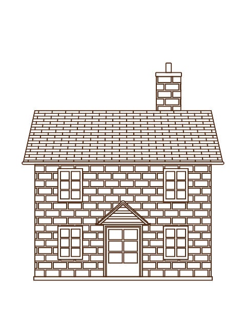 Simple Houses Clipart Template File | Cricut File | Clip Art | SVG File ...