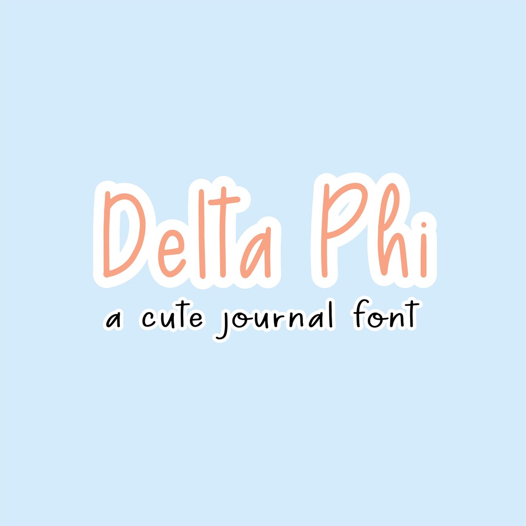 Delta Phi Fun & Quirky Handwritten Font TFF OTF Playful Font Procreate ...