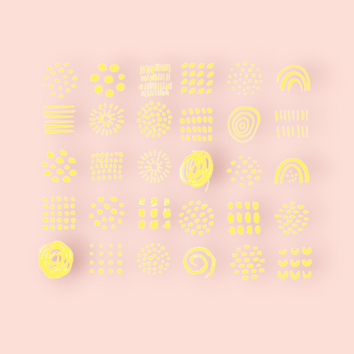 Hand Drawn Dots Dashes Swirls Pattern SVG PNG (digital Files) - Etsy