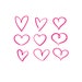 Funky Hearts SVG | High Quality Heart Template SVG File | Hand Drawn ...