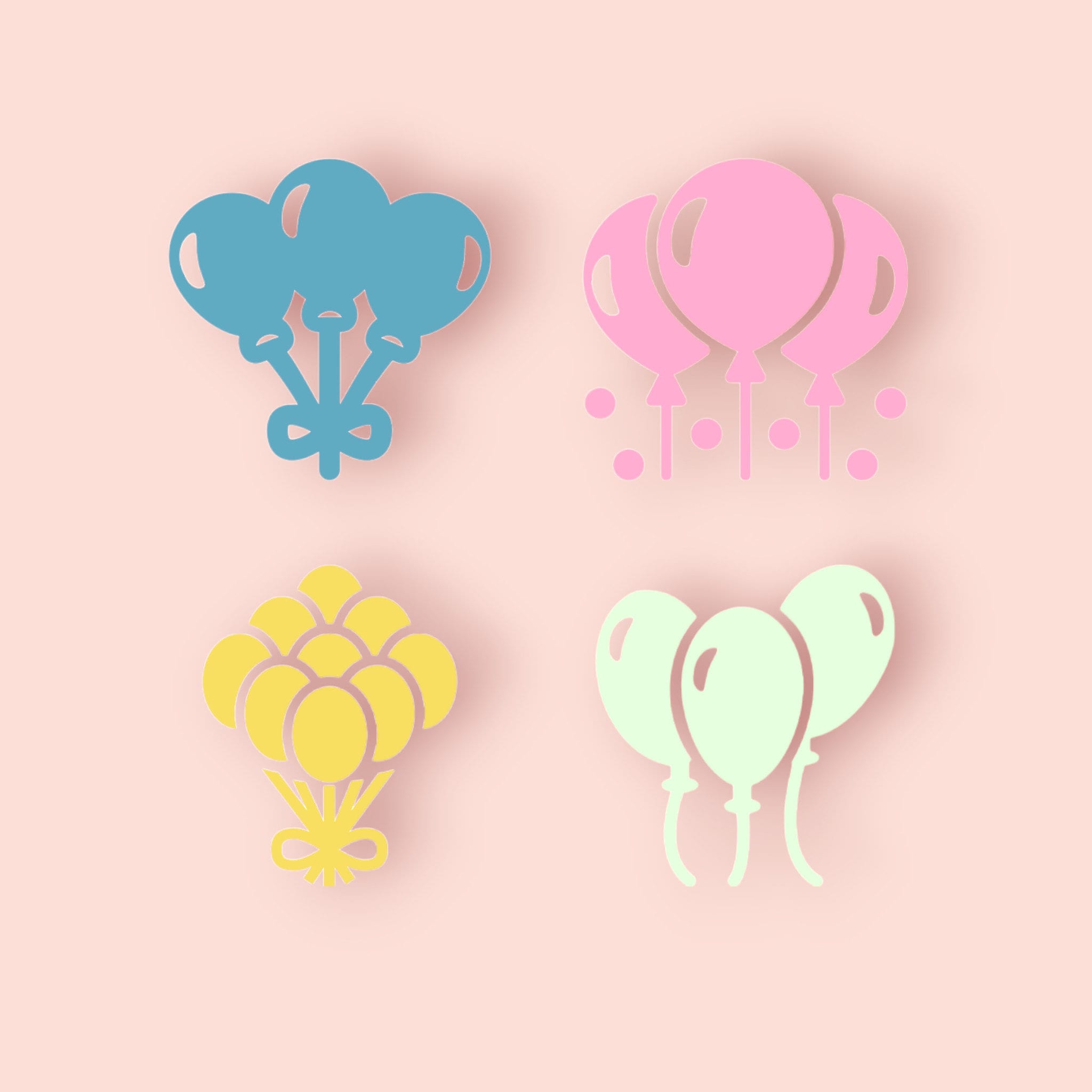 Bunch of Balloons Template Clip Art File | High Quality Laser Cutting ...