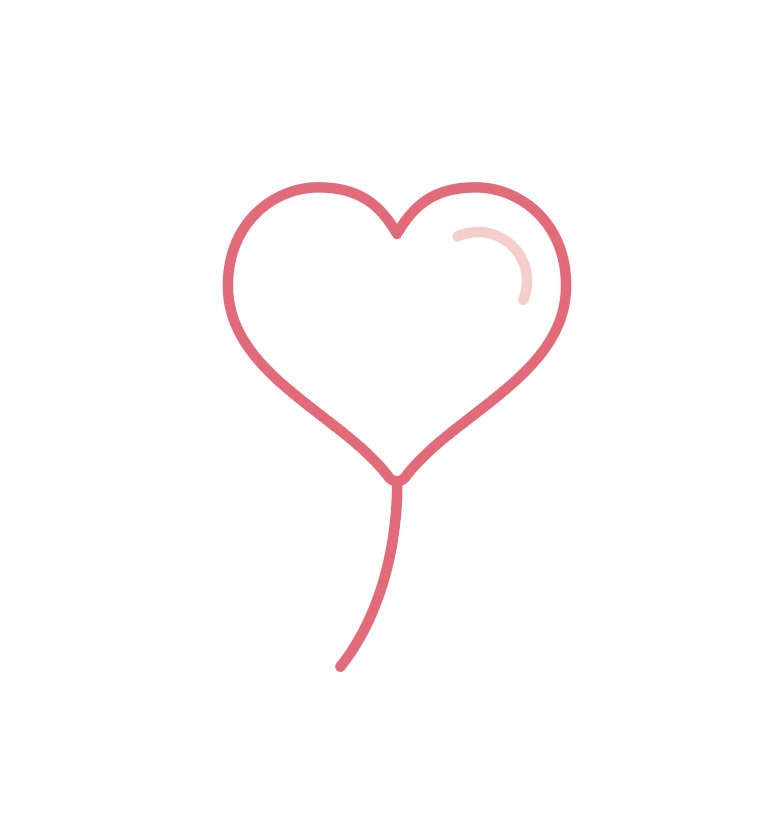 Heart Balloon Template Clip Art File | High Quality Clipart File ...