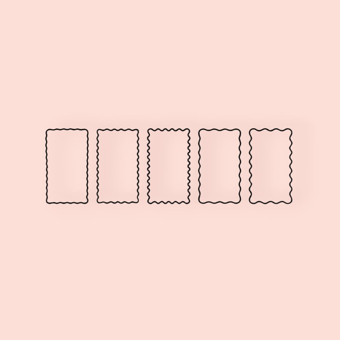 Cute Wavy Outline Border | High Quality Template SVG File | Hand Drawn ...