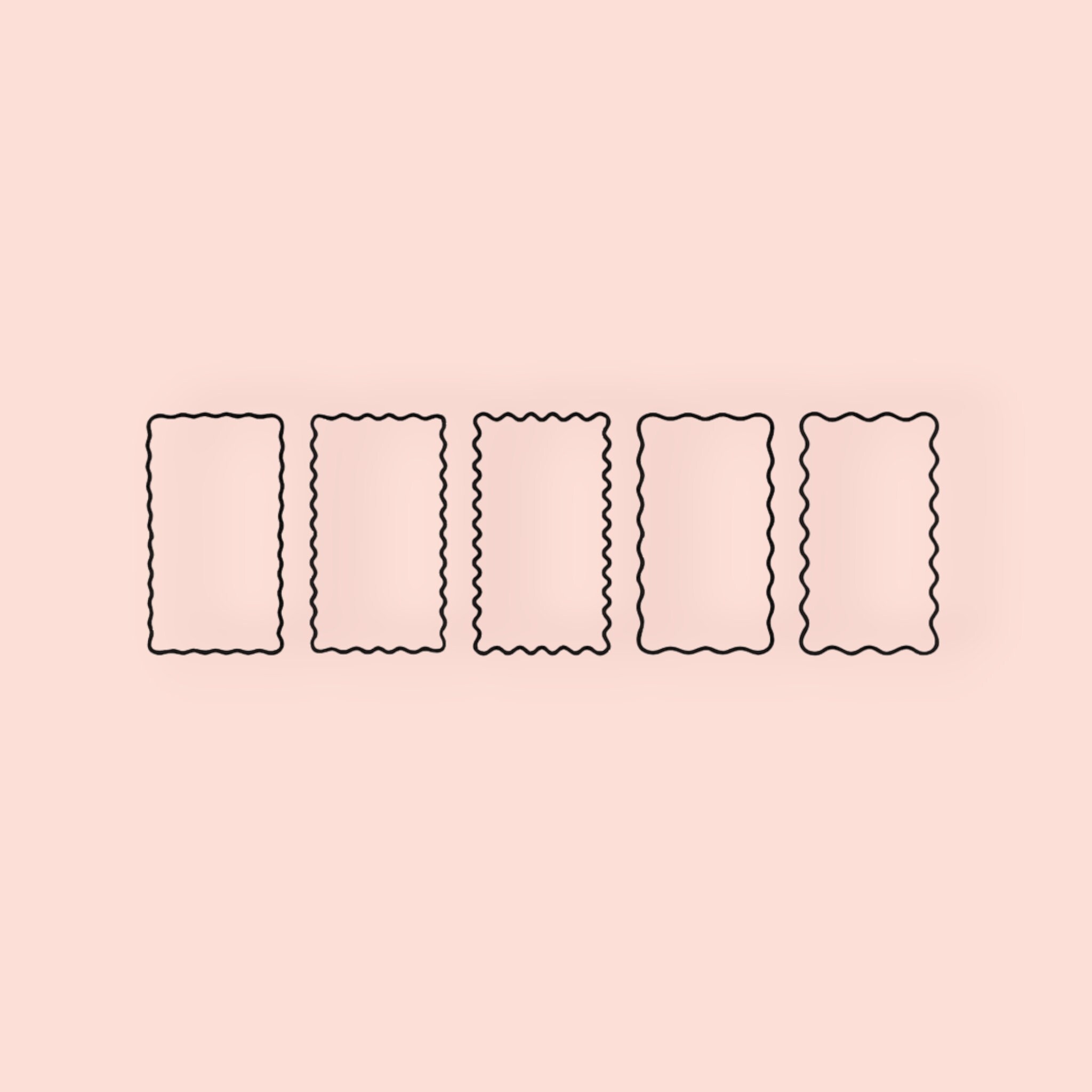 Cute Wavy Outline Border | High Quality Template SVG File | Hand Drawn ...