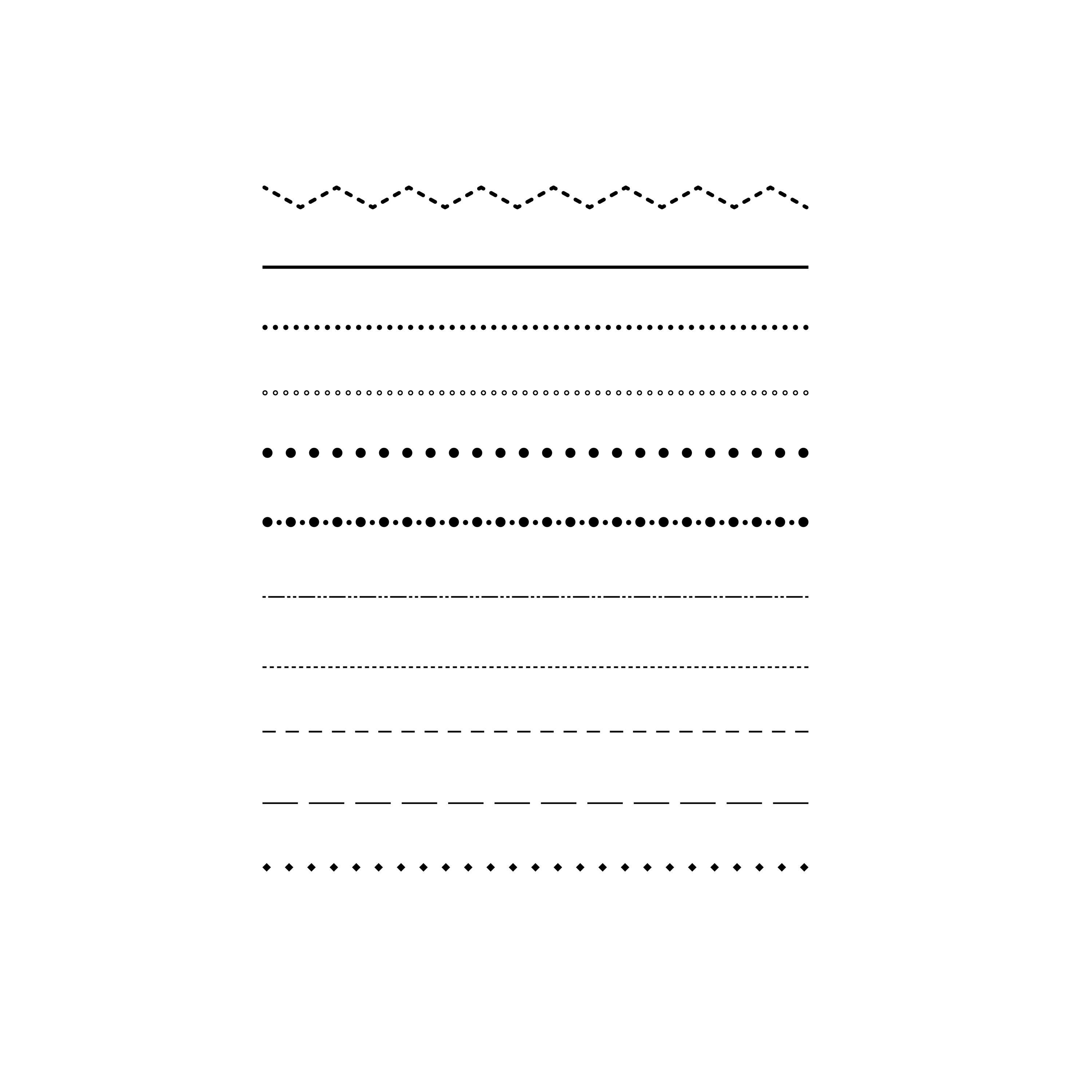Dot Dash Border | High Quality Template SVG File | Hand Drawn PNG | Dot ...