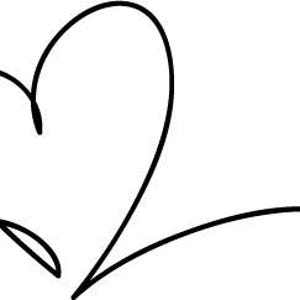 Line Heart SVG Clip Art | High Quality Hand Drawn Template Bundle PNG ...