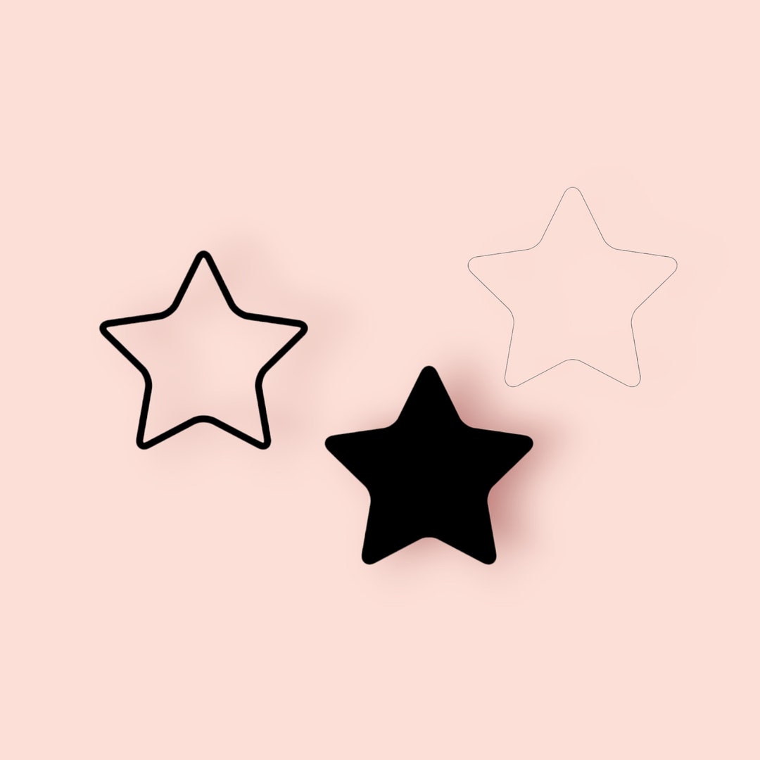 Rounded Star Template File | Laser Cutting File | Cricut File ...