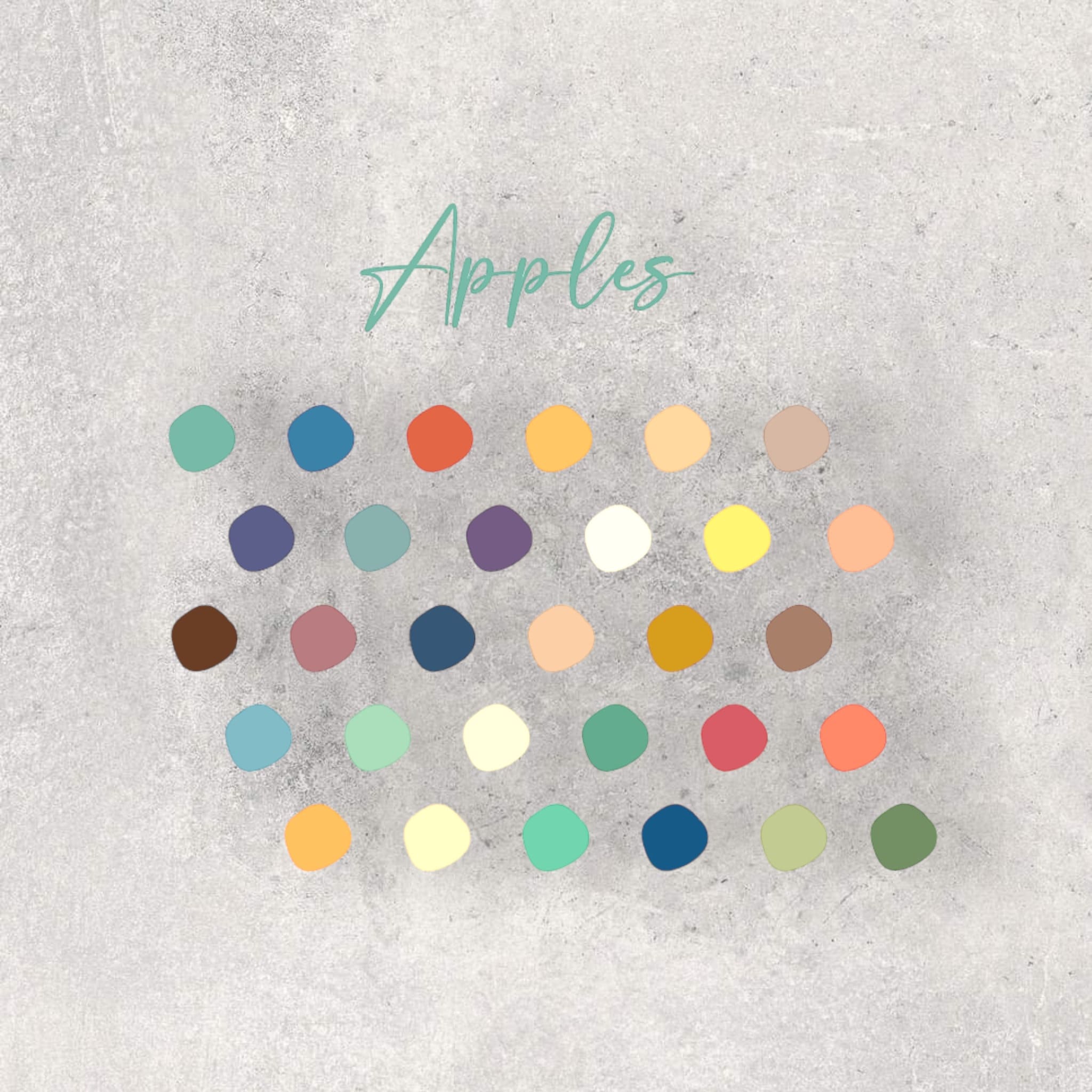 Apples Color Palette: 30 Swatch Set for Adobe Illustrator (ASE File) - Etsy