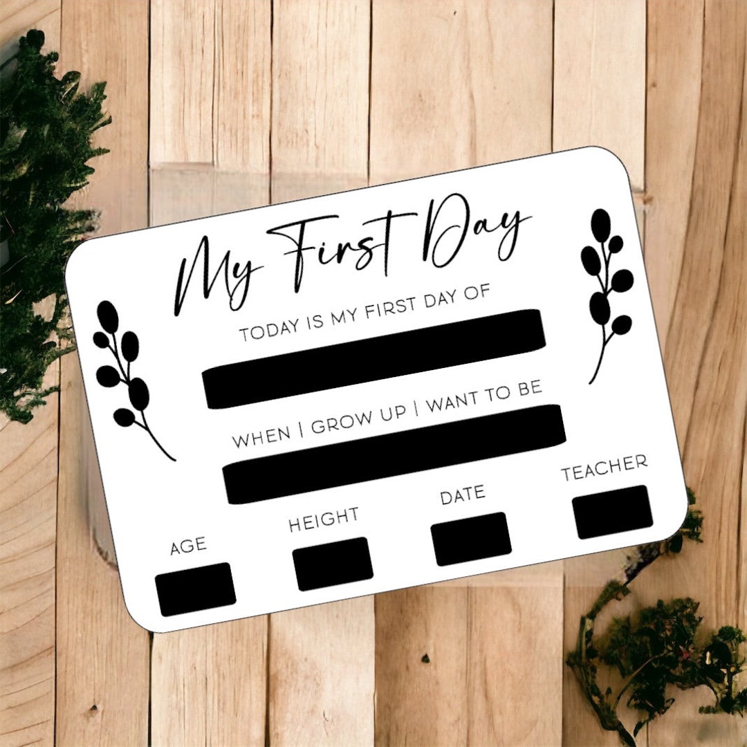 My First and Last Day Sign Template File Laser Cutting File - Etsy
