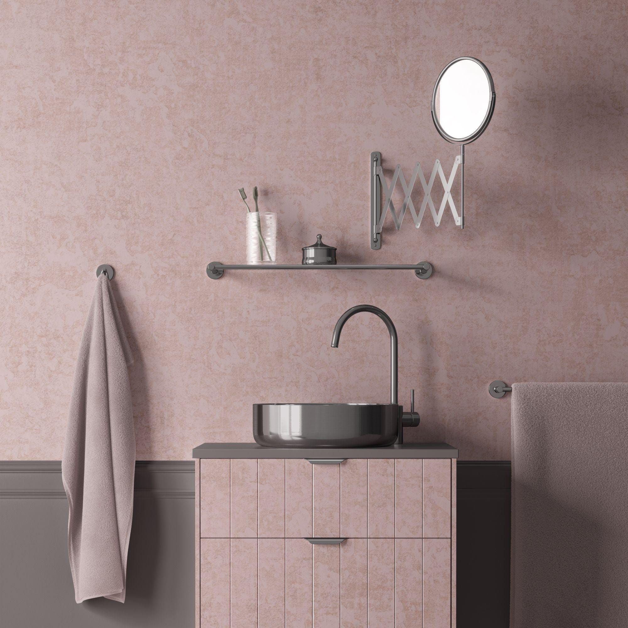 Natural Stone Wallpaper, Dusty Pink Wallpaper, Textured Peel and Stick ...