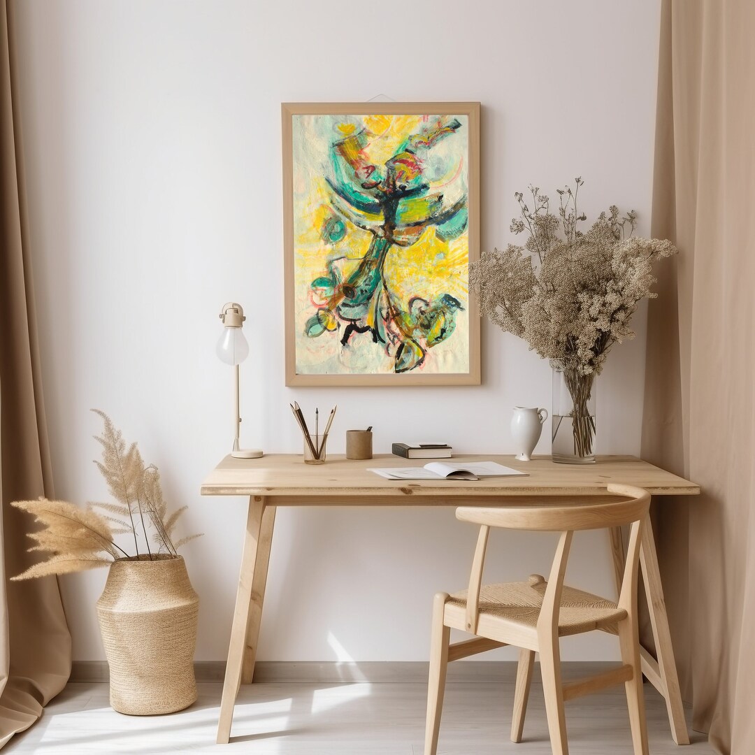 Abstract Stick Figure Print, Contemporary Figure Painting Print, Fine ...