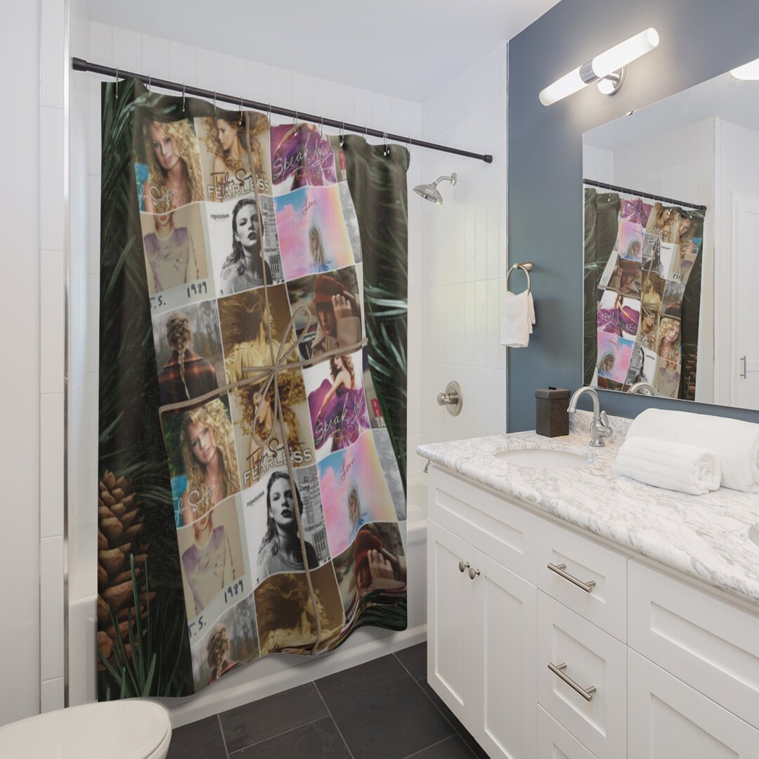 Inspired Taylor Swift Print Art Shower Curtain Unique and Stylish ...