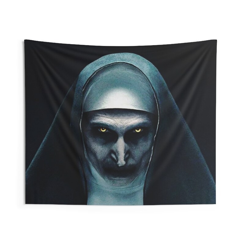 The Nun Valak Halloween Design Indoor Wall Tapestry Horror Movie Decor Etsy